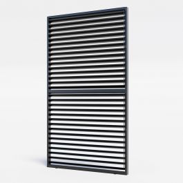 Brise soleil paroi ajourée à lame orientable en aluminium - Anthracite - 90 x 218 cm| Sunny Inch