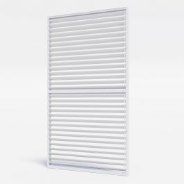 Brise soleil paroi ajourée à lame orientable en aluminium - Blanc - 123 x 218 cm| Sunny Inch